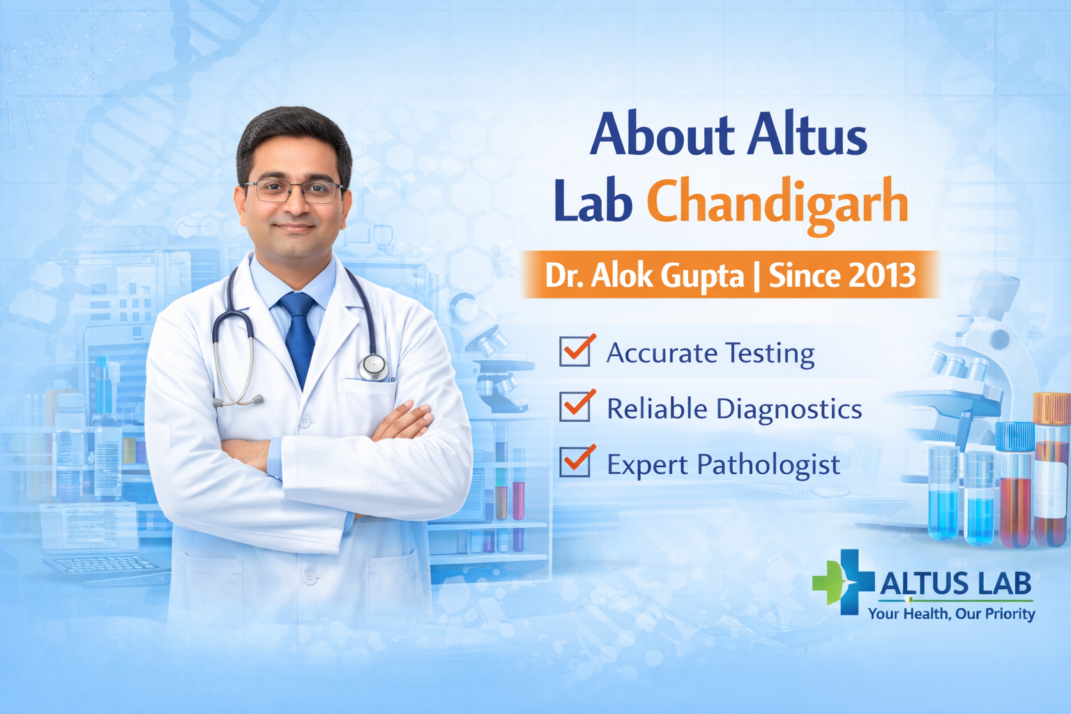 Altus Lab Chandigarh | About Us | Trusted Path Lab Since 2013